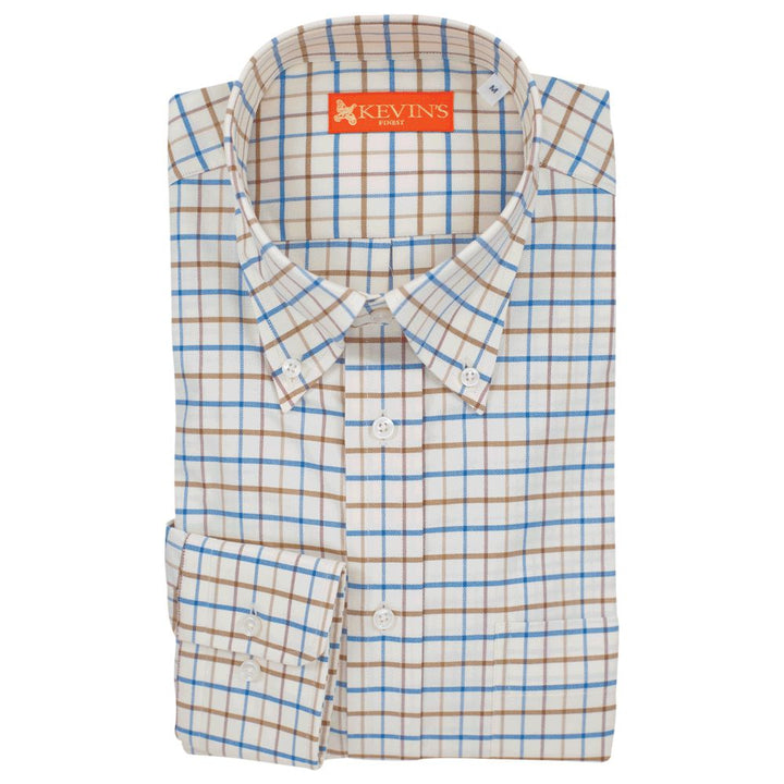 Kevin's Finest Blue/Caramel Tattersall Shirt – Kevin's Fine Outdoor ...