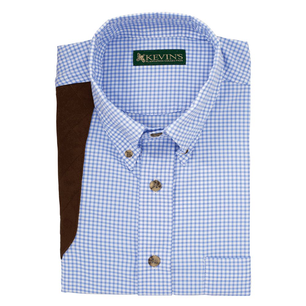 Kevin's Blue Performance Tattersall Shooting Shirt | Kevin's Catalog ...